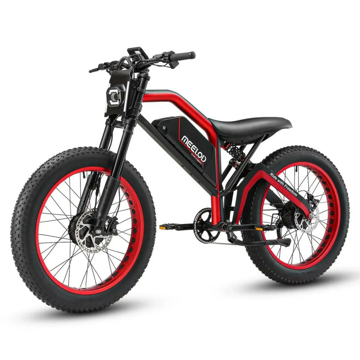 MEELOD XT600DL 26" Retro Moped Style Electric Bike 1200W Peak Dual Mot ...