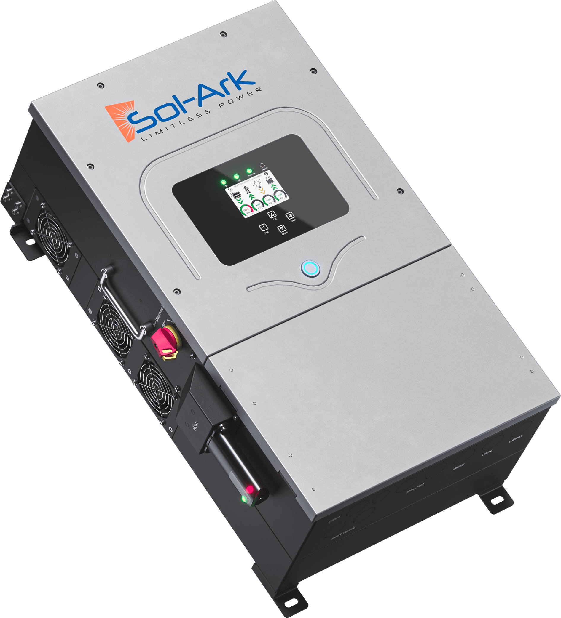 Sol-Ark SA-12K-2P | 12kW All-in-One Hybrid Inverter | 120/240VAC Split ...